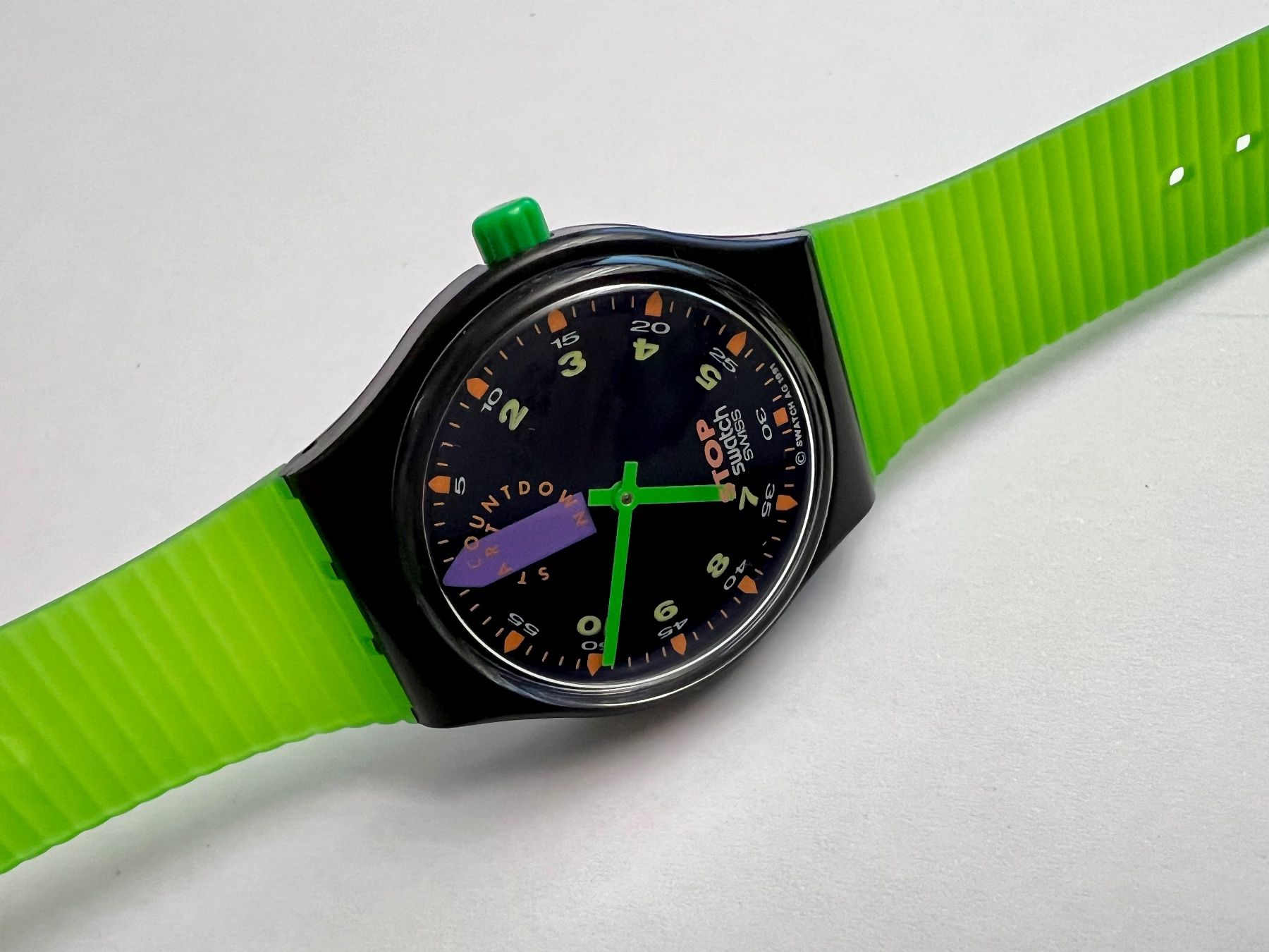 VINTAGE - SWATCH STOP-WATCH SSB 100 “JESS RUSH” (1992) (Neu und ...