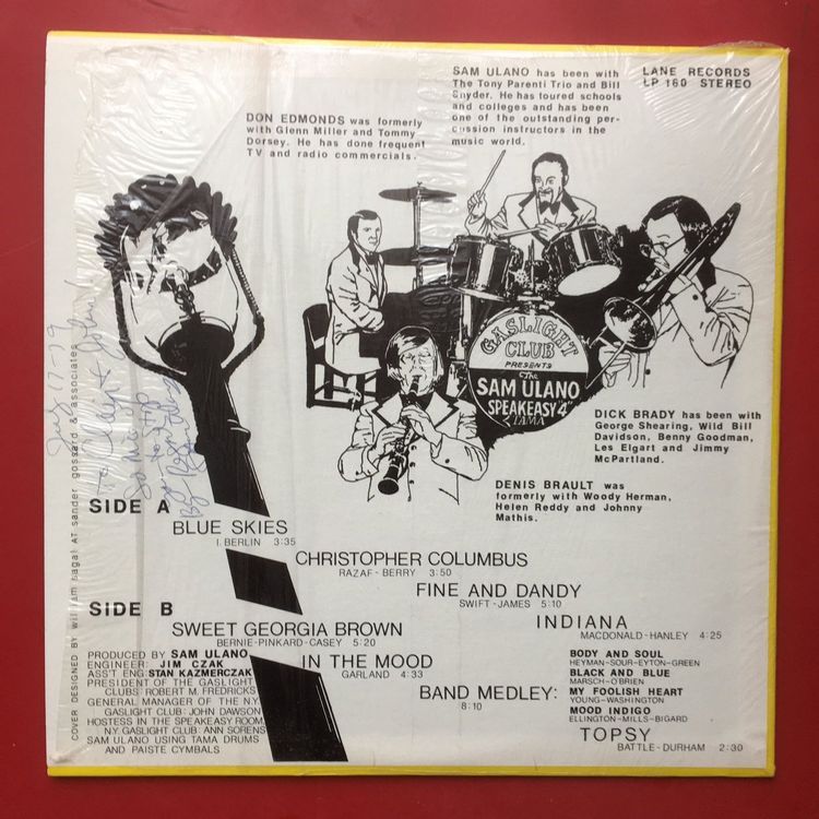 Sam Ulano's Speakeasy "4" LP Vinyl LP160 (Gebraucht) in Subingen für ...