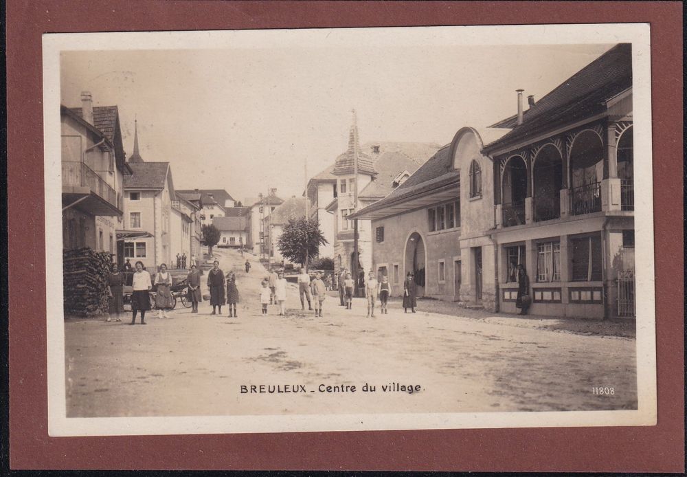 Breuleux - Centre du village - 1909 - Belle carte, animation (D ...