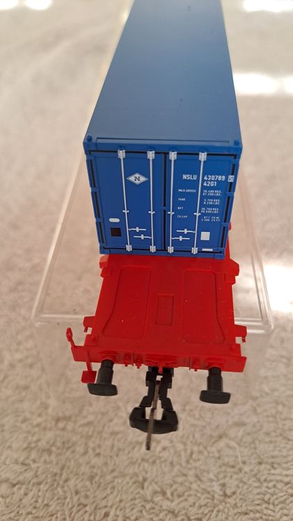 Fleischmann 5249 Niederflurwagen Cargo mit Container H0 GL (Gebraucht ...