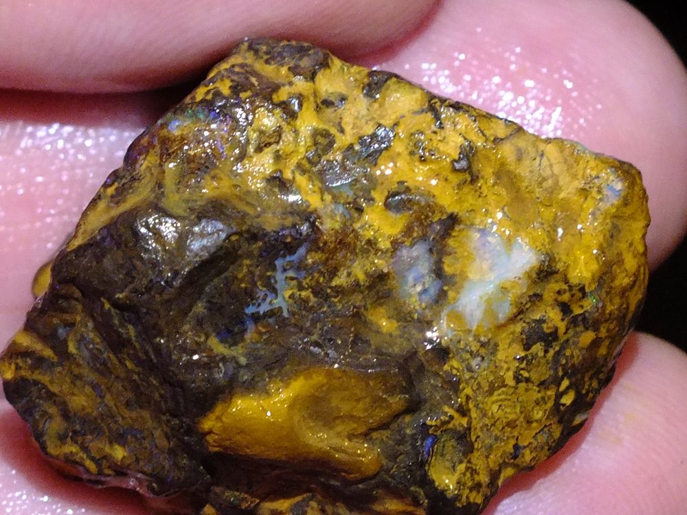 BOULDER ROH OPAL 94.40 Karat Gebot 1.- Top Elektrisch feuer (Neu und ...