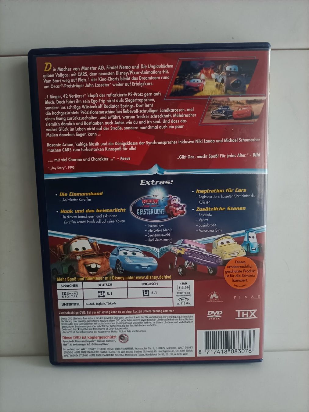 DVD Cars (de/uk) Disney - Pixar (Gebraucht) in crans montana für CHF 5 ...