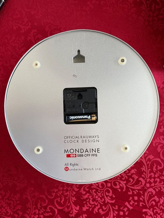 Schweizer Bahnhofsuhr MONDAINE SBB CLOCKS DURCHMESSER 25CM (Gebraucht ...