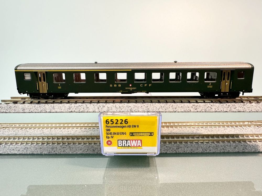 Brawa SBB EW II Einheitswagen AB 65226 Spur N (Neu und originalverpackt ...