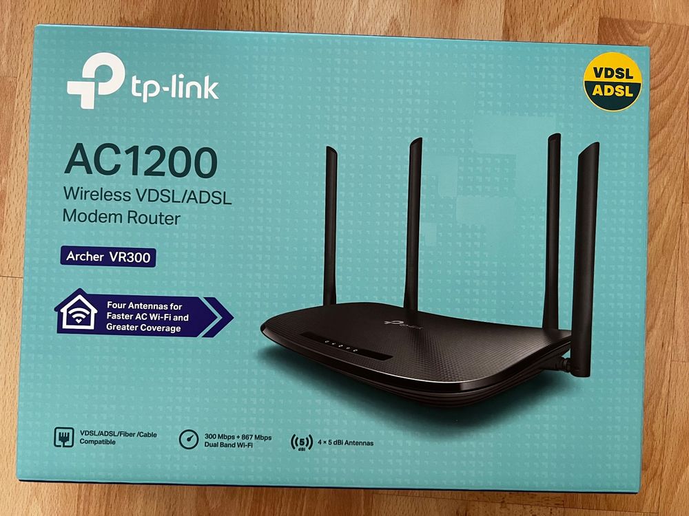 AC1200 wireless VDSL/ADSL Modem Router Archer VR390 (Gebraucht) in ...