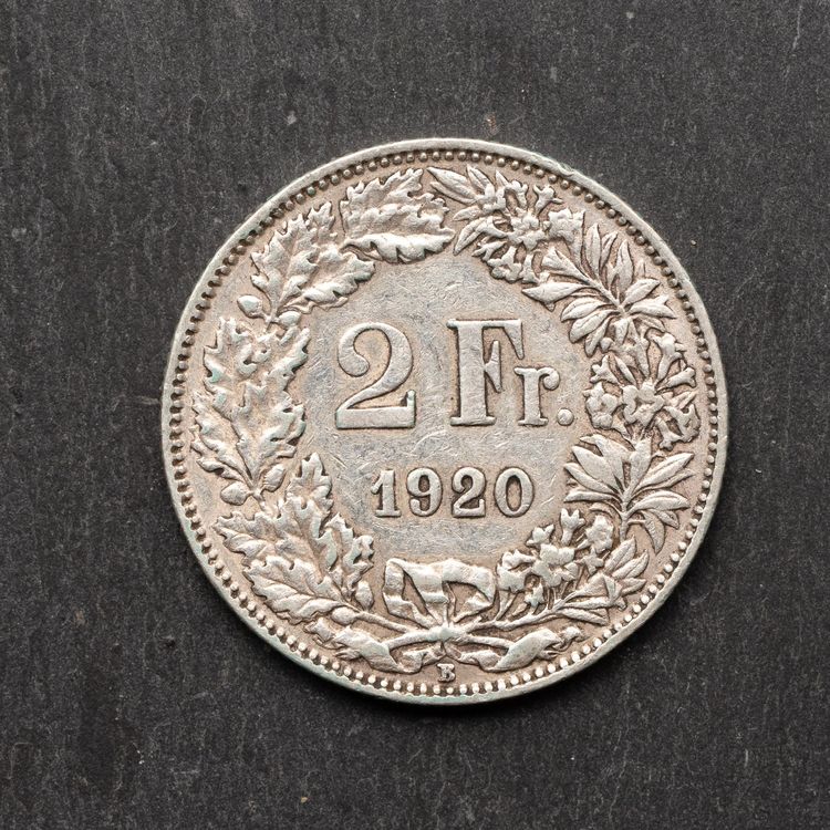 Silbermünze 2 Franken Helvetia 1920 B Schweiz Swiss | Kaufen auf Ricardo