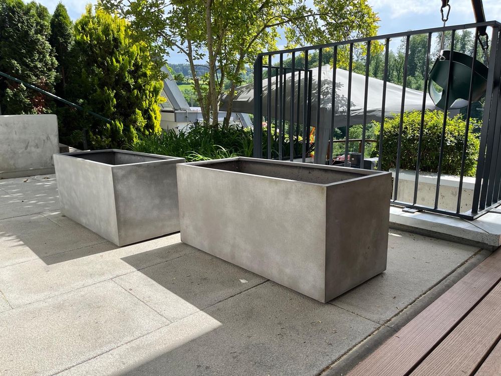 2 X grosser Blumentrog, Pureline von Kirschke, grau | Kaufen auf Ricardo