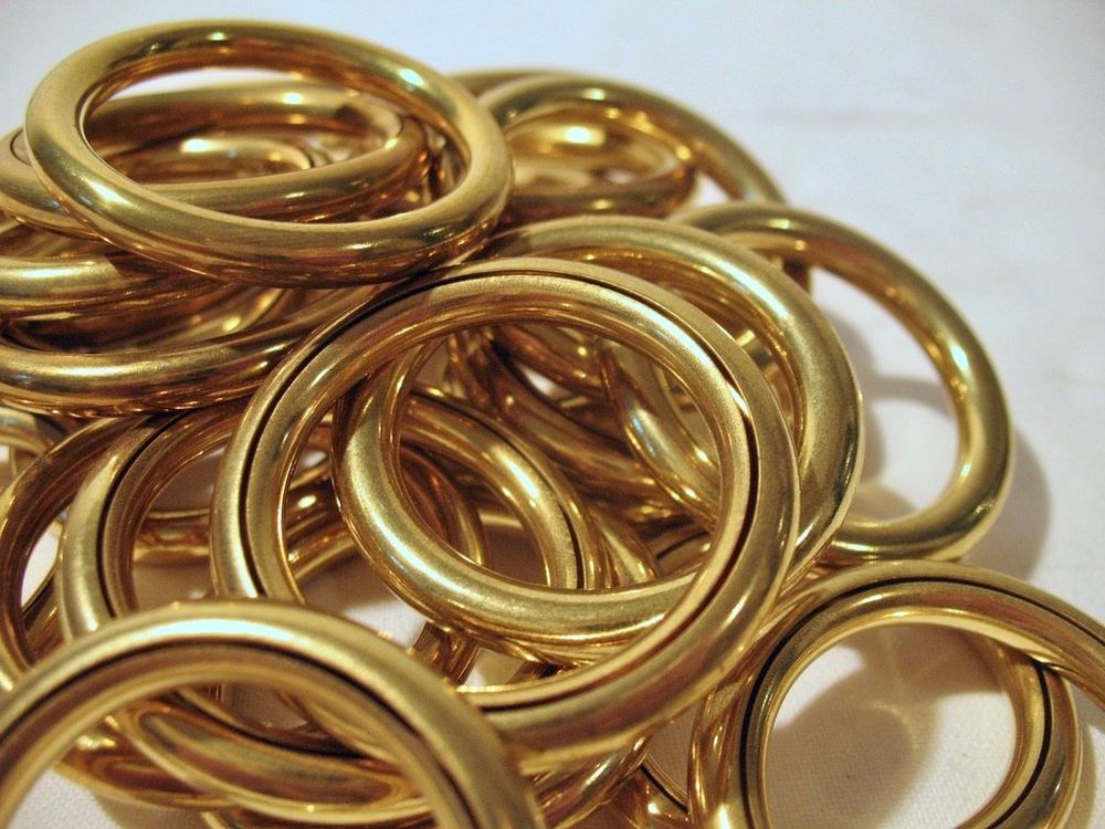 31x Messing Ring 44 / 32 mm Makramé Basteln (Neu (gemäss Beschreibung ...