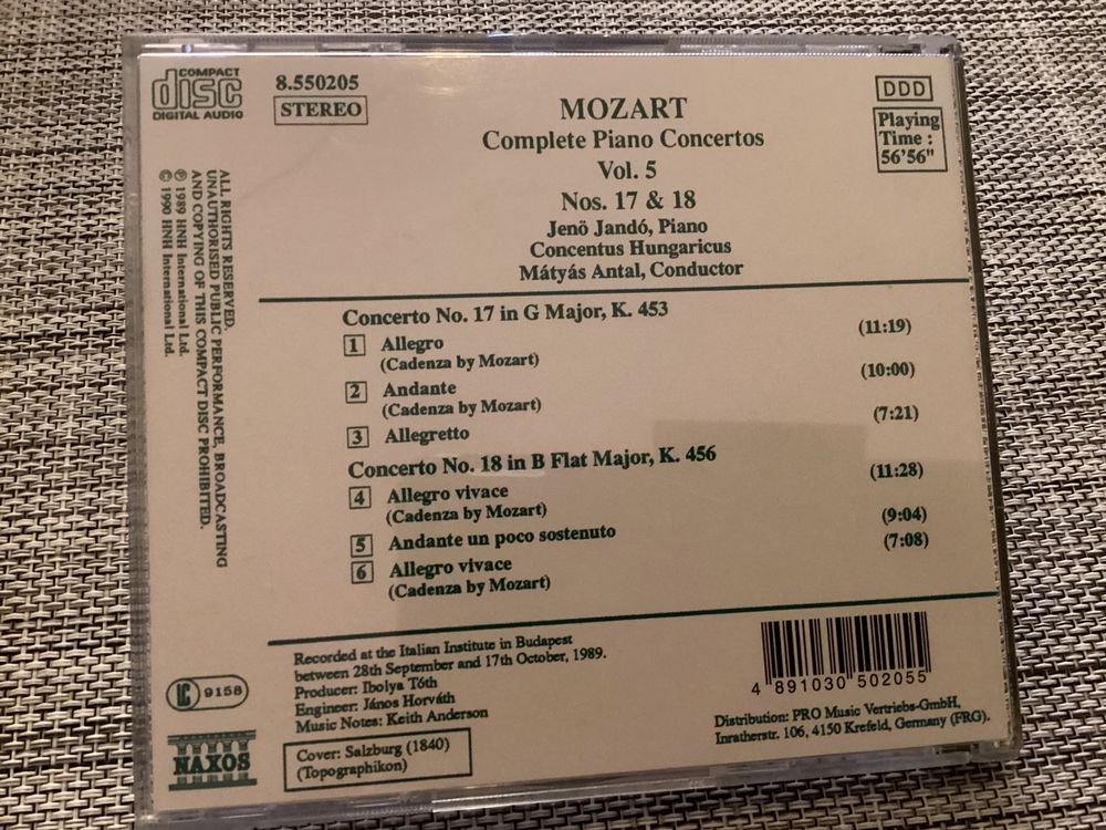 CD Mozart - Complete Piano Concertos Vol. 5 (Gebraucht) in für CHF 0.5 ...