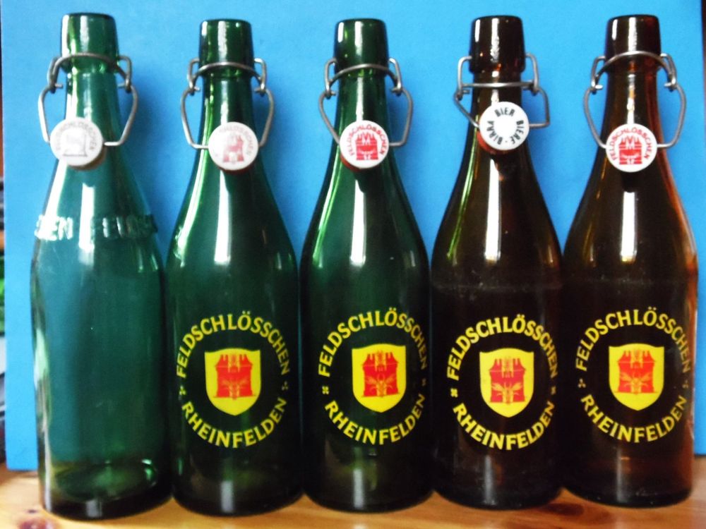 5 alte Bierflaschen Bier Brauerei Feldschlösschen (Gebraucht) in ...