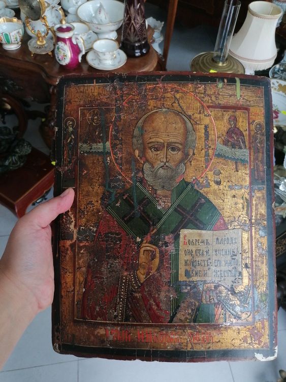 Alte Ikone Heiliger Nikolaus (Gebraucht) in Luzern für CHF 330 – mit Lieferung auf Ricardo kaufen