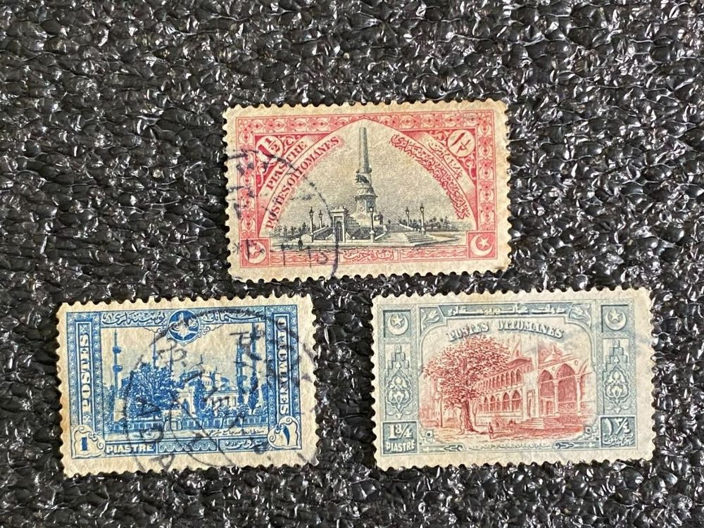 Türkei - Postes Ottomanes 1 u 1/2 u 1 3/4 Piastres um 1910 | Kaufen auf ...