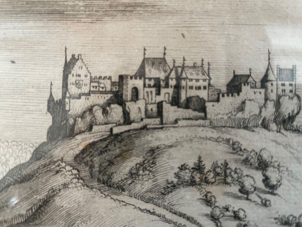 Antiker Stich Lenzburg von Merian Basel 1642 (Gebraucht) in Baar für ...