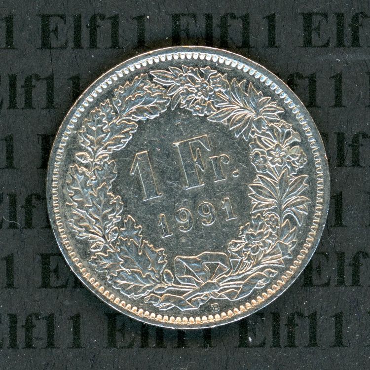 CHF___1.00 1991 -vz 1 Franken (Gebraucht) in Widnau für CHF 3 – mit Lieferung auf Ricardo kaufen