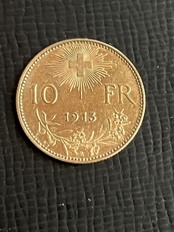 Vreneli - Goldvreneli 10 frs 1913 (Gebraucht) in Vétroz für CHF 235 – mit Lieferung auf Ricardo ...