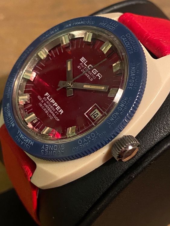 Montre vintage Eloga Flipper Automatic 35mm | Kaufen auf Ricardo