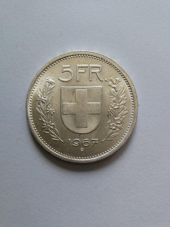5 Franken Silbermünze Jahr 1967 | Kaufen auf Ricardo