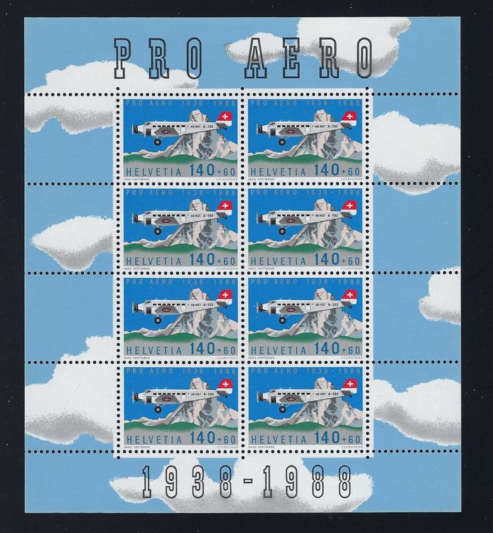 Flp Bogen: FO49 Kleinbogen** Pro Aero, 1988 (Neu (gemäss Beschreibung)) in Goldswil für CHF 13.5 ...