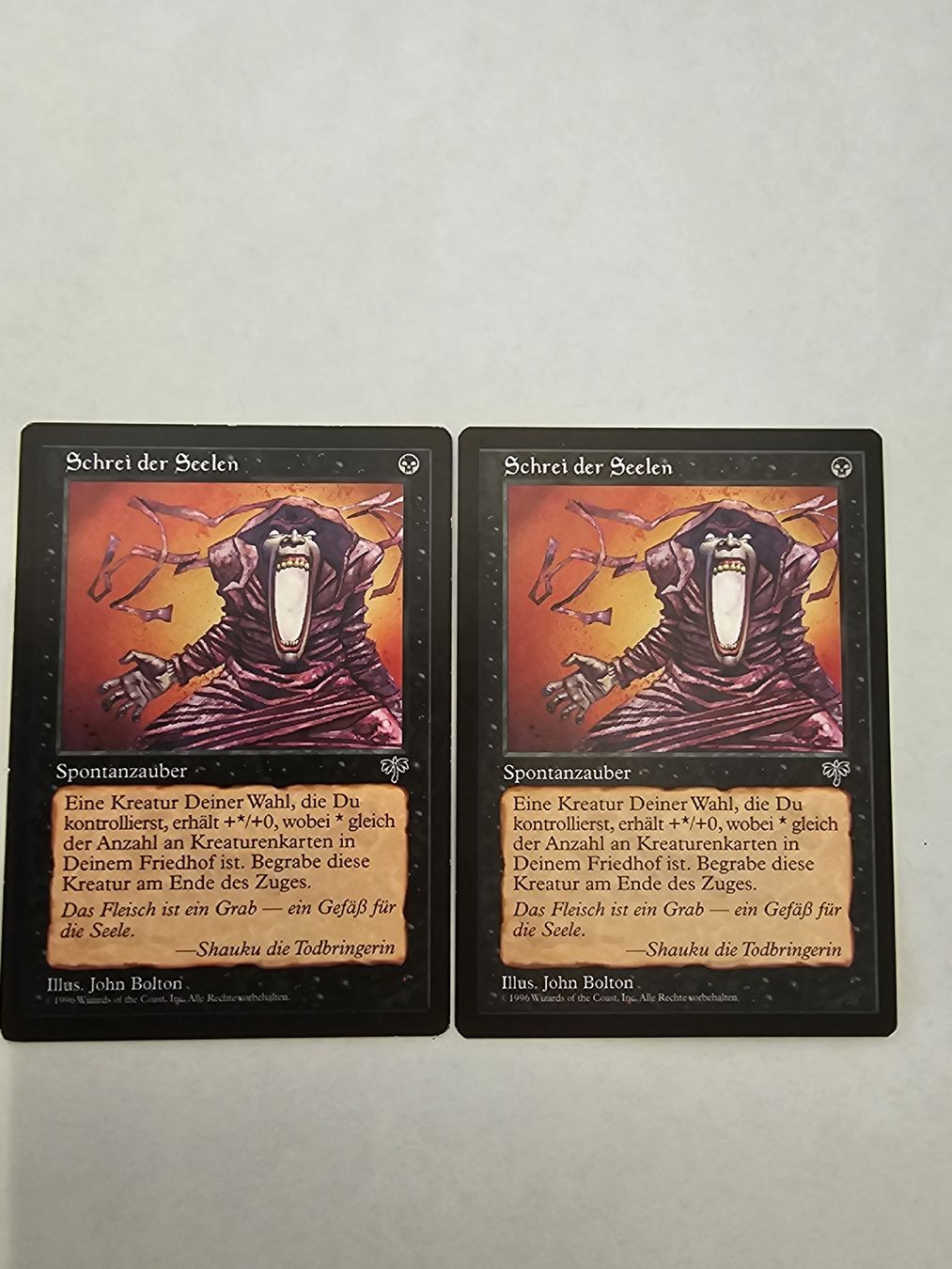 Magic The Gathering: 2 x Schrei der Seelen - Selten (Gebraucht) in ...
