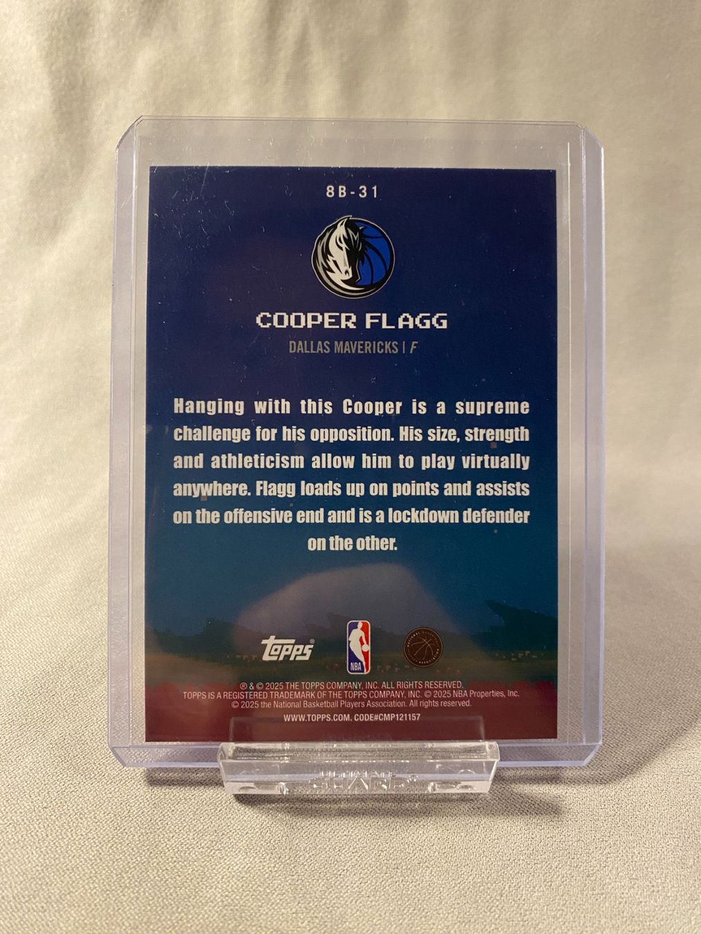 2025-26 Topps 8-Bit Ballers Cooper Flagg #8B-31 Holo /99 RC (Neu ...