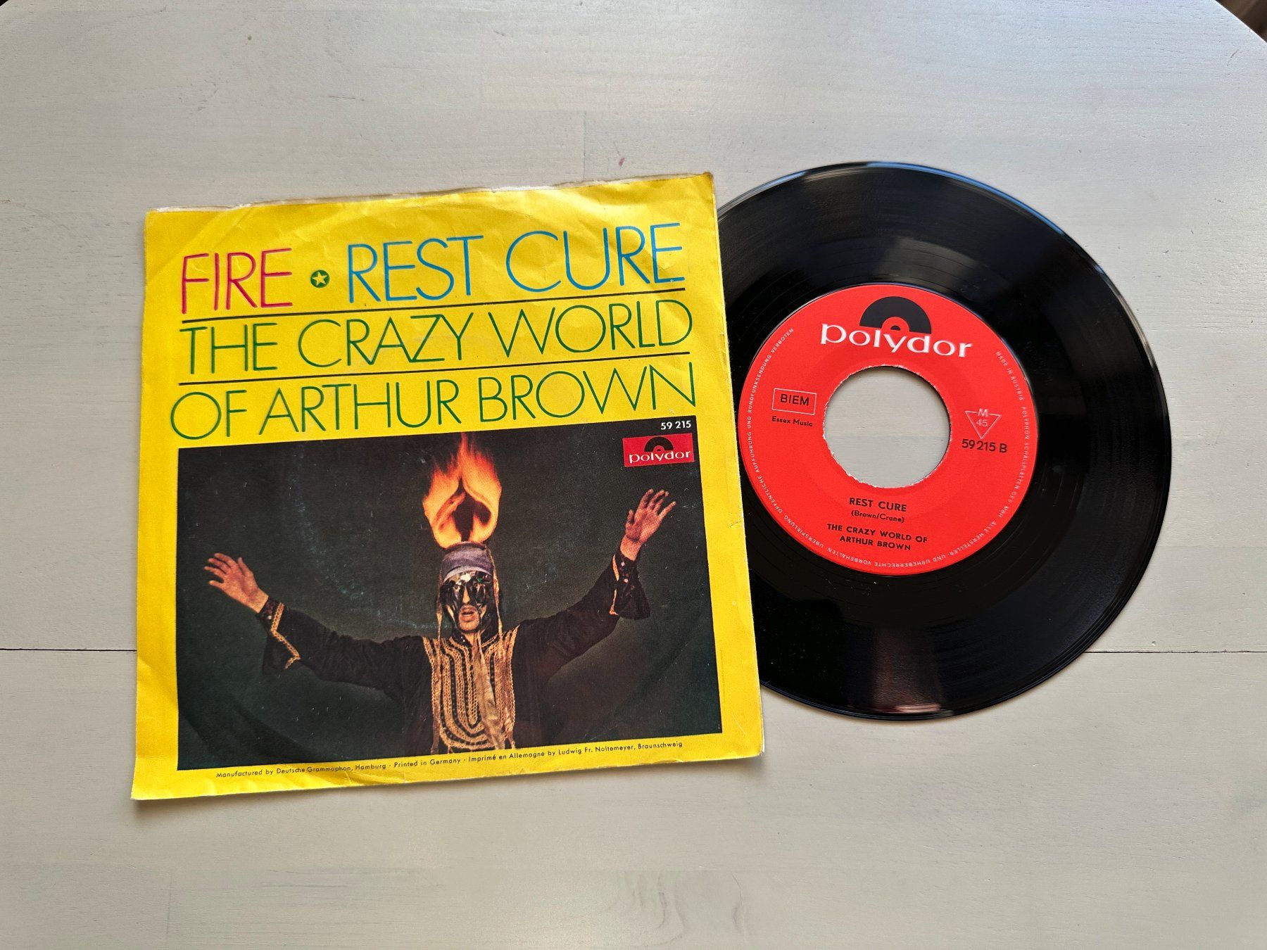 THE CRAZY WORLD OF ARTHUR BROWN Hit Fire Kult 60's Single (Gebraucht ...