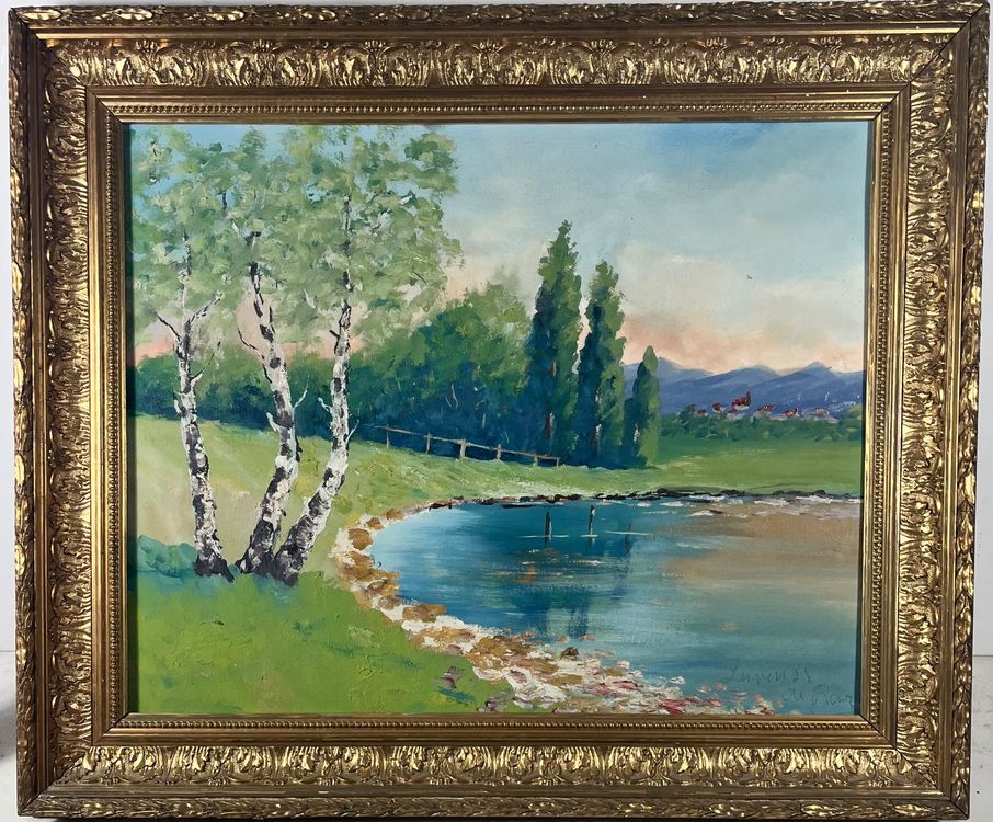 Sommer Landschaft Gemälde, Unleserlich Signiert (Gebraucht) in Root für CHF 19 – mit Lieferung ...