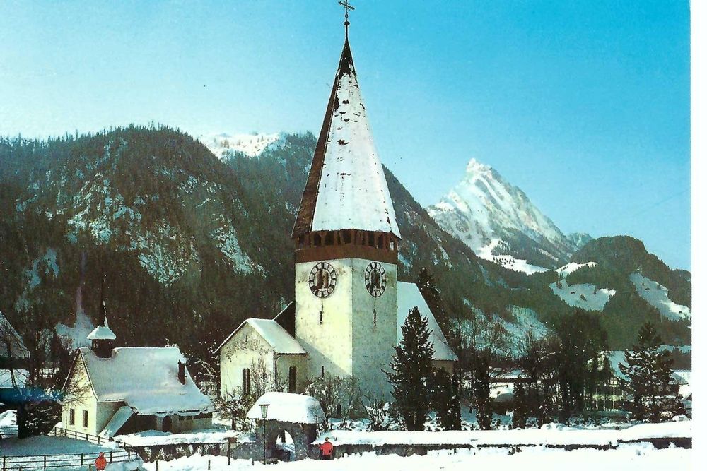SAANEN Kirche im Winter, Rüblihorn (A) | Kaufen auf Ricardo