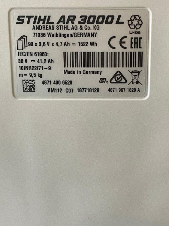 Stihl AR3000L (Neu (gemäss Beschreibung)) in Grasswil für CHF 770 – nur ...
