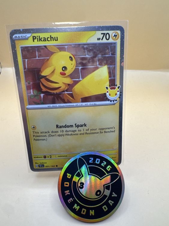 Pokémon Pikachu Promo 051/162 🇬🇧 inkl. Coin. (Neu (gemäss Beschreibung ...