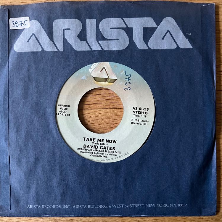 David Gates -Take Me Now // 1. US-Press. 1981 - TOP | Kaufen auf Ricardo
