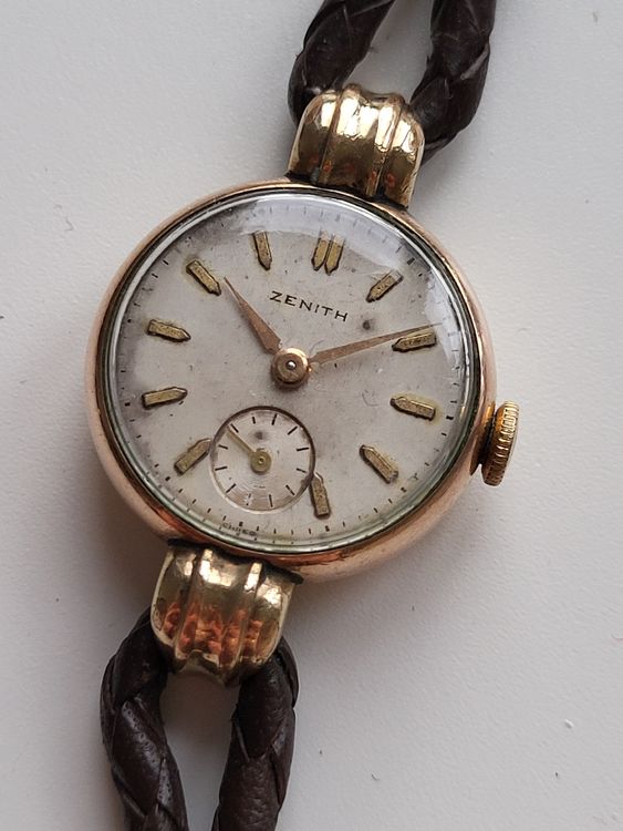 Zenith Vintage Damenuhr 17 Jewels Handaufzug Lederband | Kaufen auf Ricardo