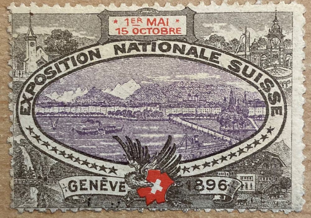 Vignette Exposition Nationale Suisse Genève 1896 | Kaufen auf Ricardo