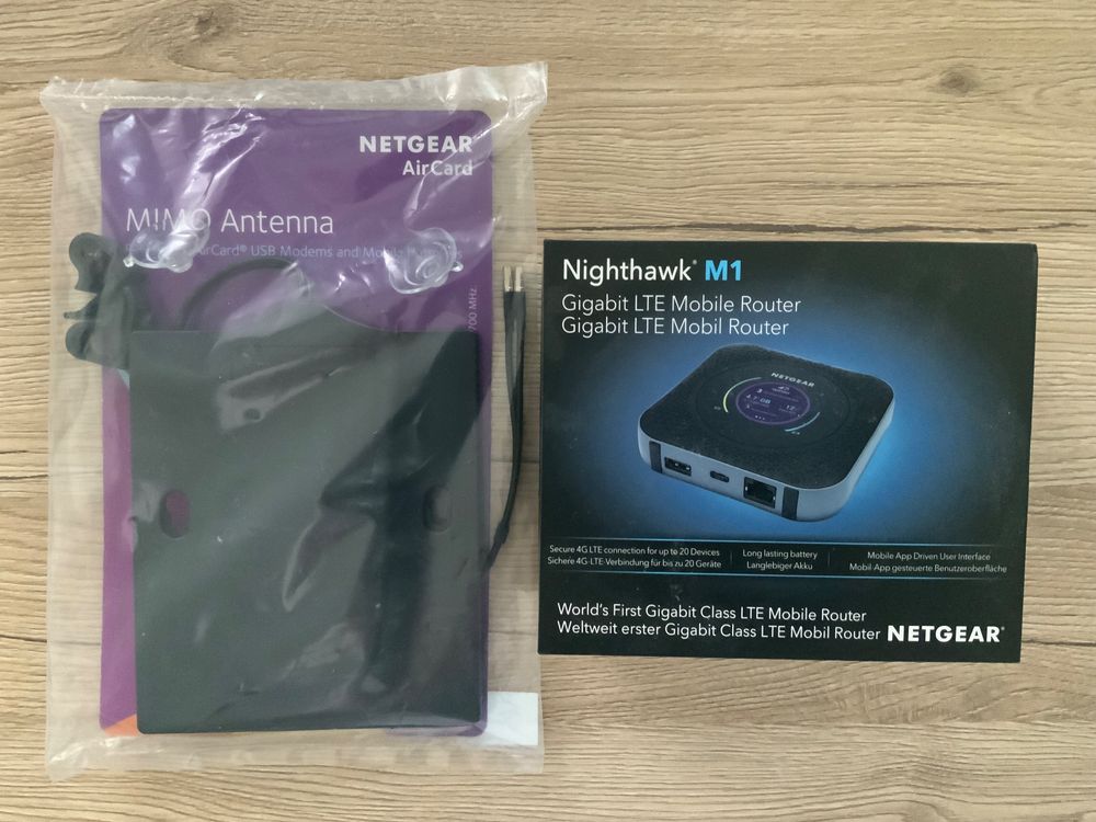 NETGEAR Hotspot Nighthawk M1 + MIMO Antenna [NEW] (Neu und ...