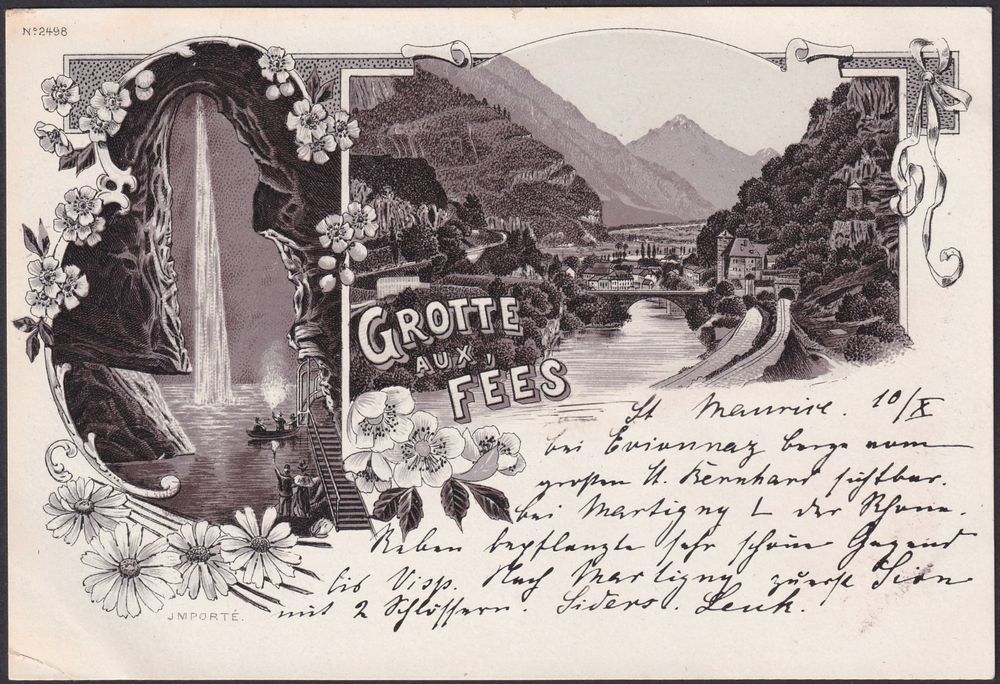 WALLIS, schwarz/weiss LITHO, aus Grotte aux Fées, St.Maurice (Gebraucht) in Sursee für CHF 28.5 ...