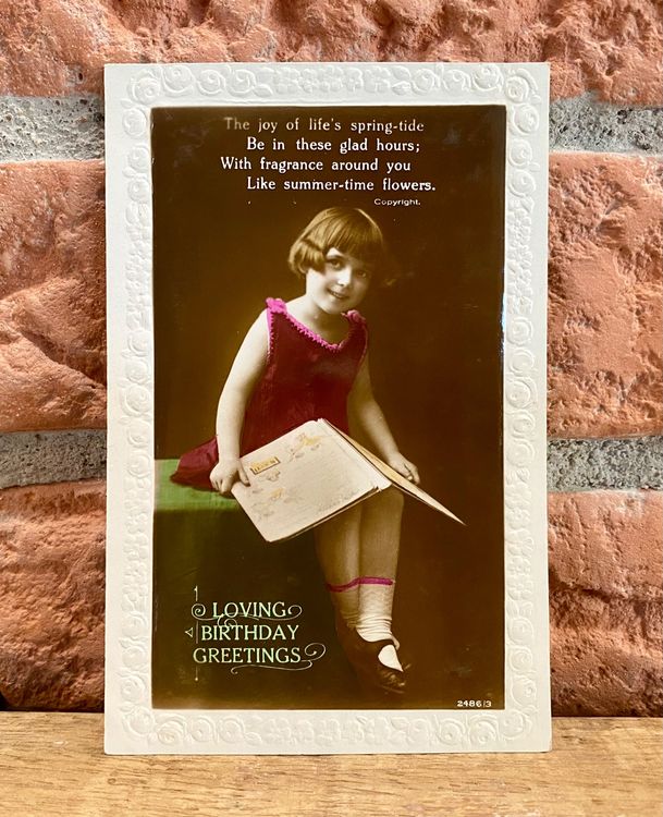 Antike Foto AK Kind - Mädchen mit Buch aus England (Gebraucht) in Root für CHF 1 – mit Lieferung ...