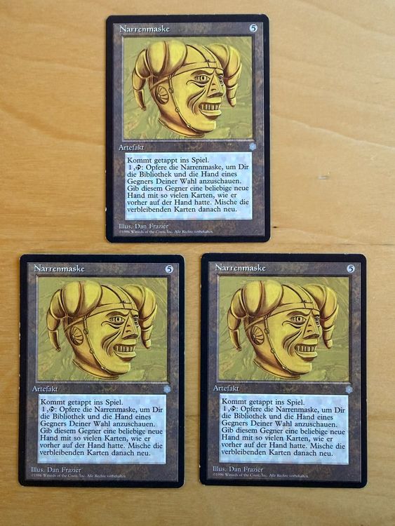 3x Narrenmasek // Jester Mask // Ice Age // Eiszeit // Magic (Gebraucht ...