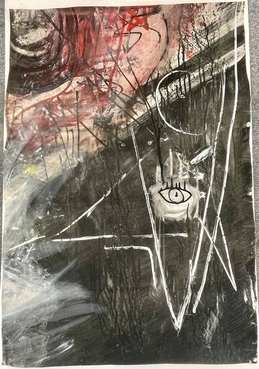 Grosse Interessierte Abstrakte Gemälde Öl auf Leinwand (Gebraucht) in Root für CHF 10 – mit ...