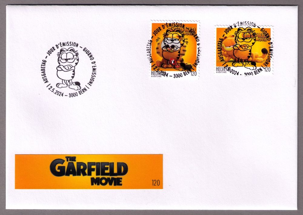 2024_THE GARFIELD MOVIE_Ausgabe aus 10er-BOGEN !_FDC ET-VO! (D'occasion) à Marthalen pour CHF 9 ...