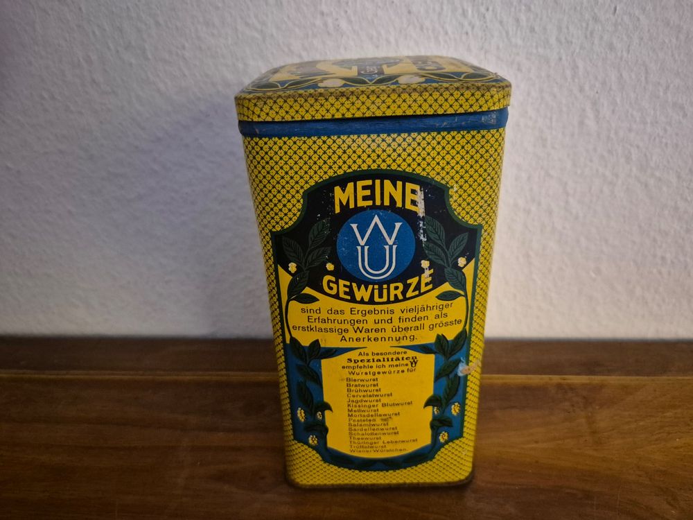 Alte William Uhlig Gewürze Blechdose Vintage Reklame Blech (Gebraucht ...