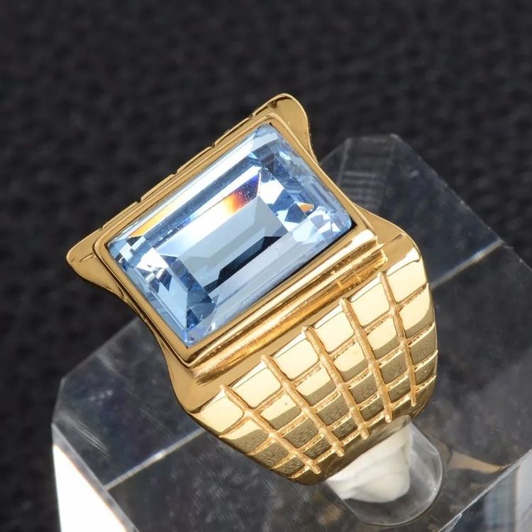 Men ring gold light blue stone (Neu und originalverpackt) in für CHF 15 ...