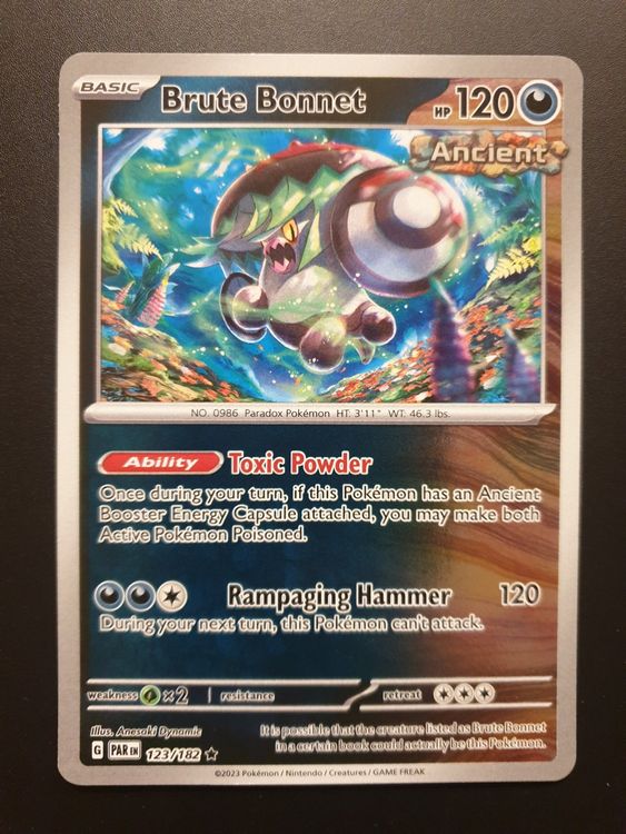 Pokemon Paradox Rift * Brute Bonnet RARE HOLO * NM * FR. 1.- (D ...