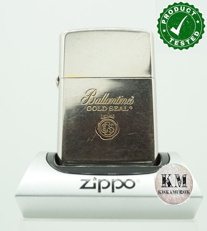 ZIPPO® BALLANTINES - GOLD SEAL - ENGRAVED - 1990 - GEZÜNDET | Kaufen auf Ricardo