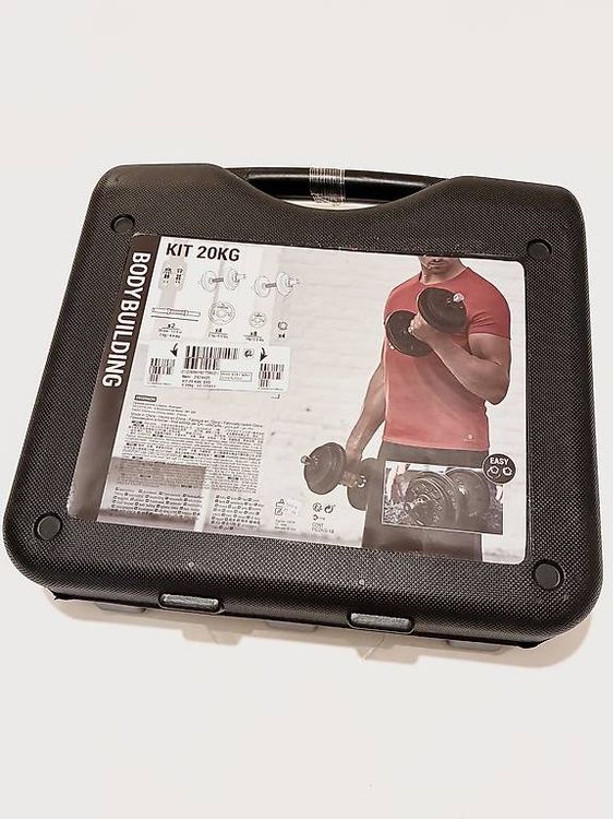 Kit haltères musculation 20 kg Domyos Decathlon avec valise (D'occasion ...