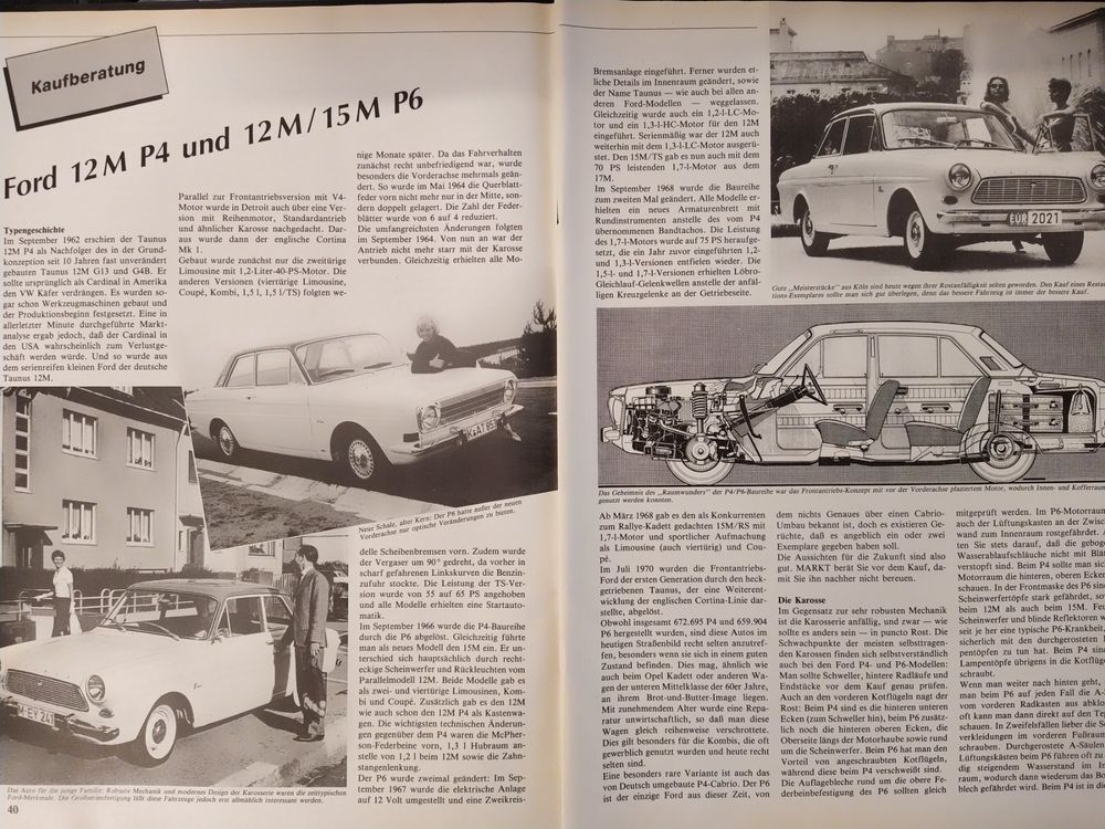 Kaufberatung Ford 12M P4 und 12M/ 15M P6 (Gebraucht) in Bern für CHF 1 ...