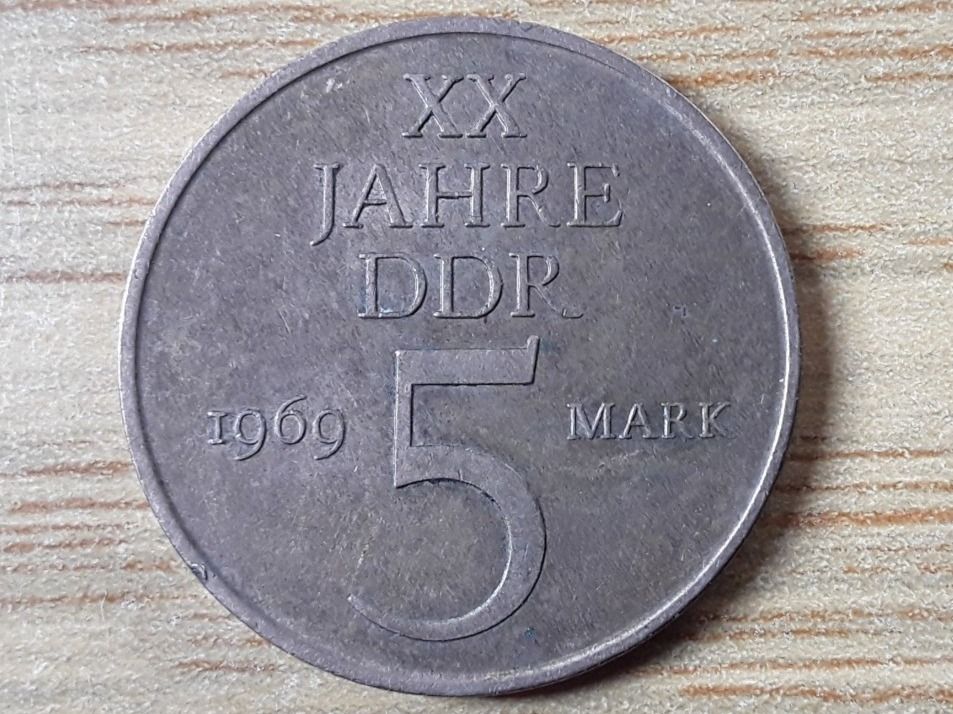 DDR - 5 Mark 1969 - XX Jahre DDR - vorzüglich! (Gebraucht) in ...