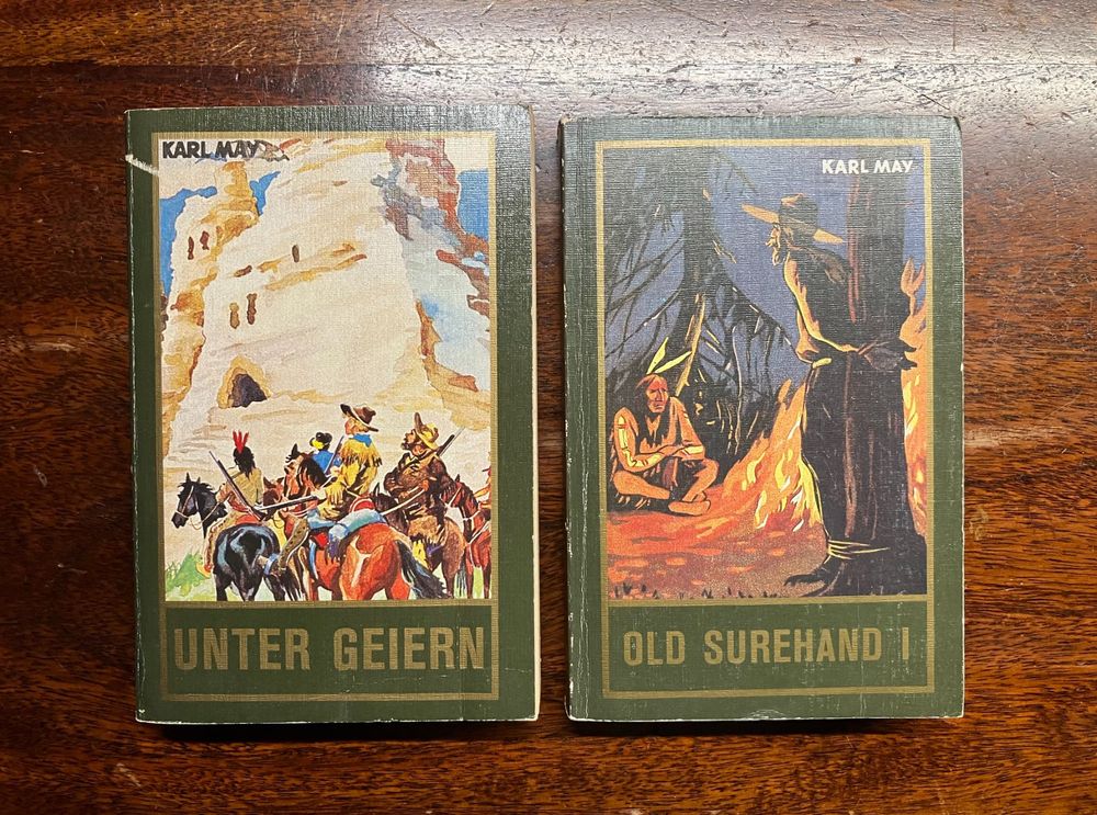 ALTE KARL MAY BÜCHER "UNTER GEIERN & OLD SUREHAND I" / 1953 | Kaufen ...