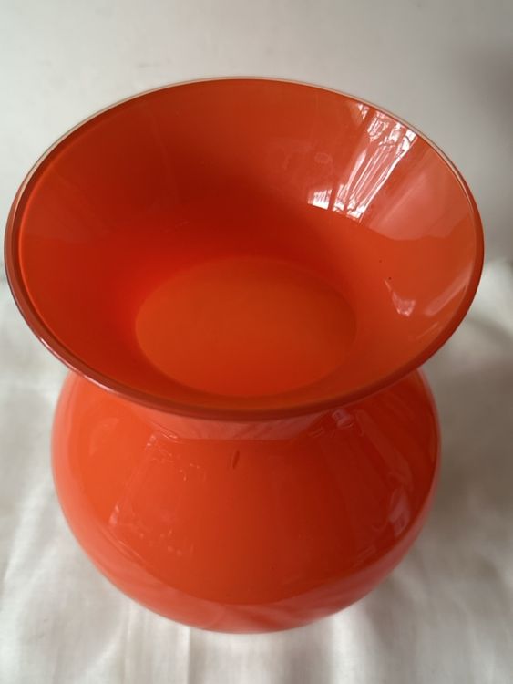🧡🧡🧡 Orange Glasvase, Vintage, Top Zustand! 🧡🧡🧡 21 cm (Gebraucht) in ...