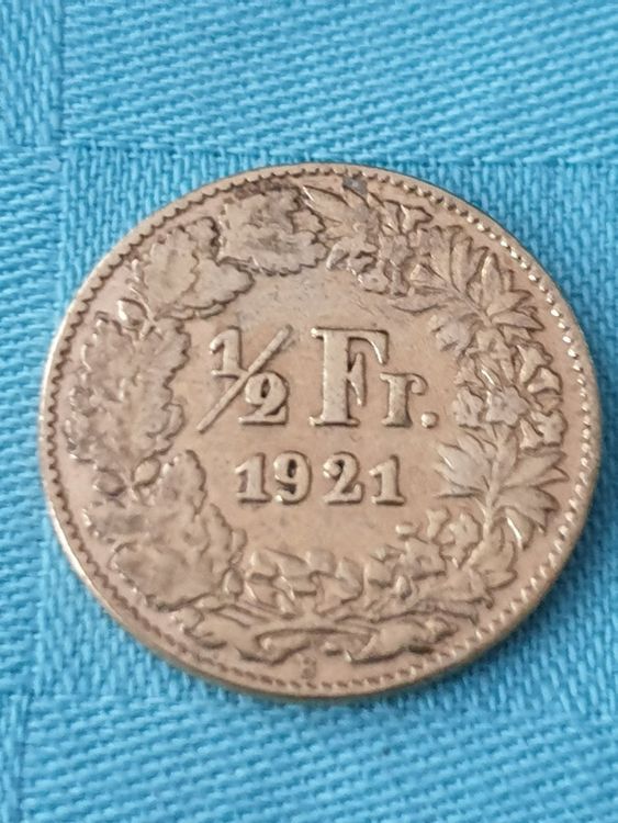 50 Rappen 1921 B Schweiz vergoldet | Kaufen auf Ricardo