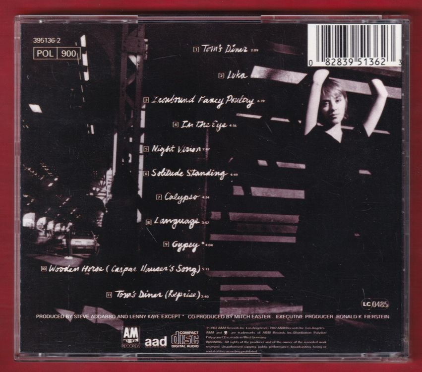 Suzanne Vega - Solitude Standing (CD) (Gebraucht) in Zürich für CHF 4 ...