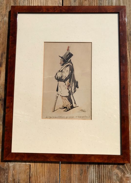 Originalbild eines Soldaten antik signiert, gerahmt (Gebraucht) in Seltisberg für CHF 1 – mit ...